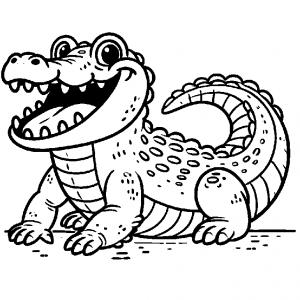 Kostenloses Krokodil Ausmalbild zum Herunterladen und Ausmalen - Geschenkissimo