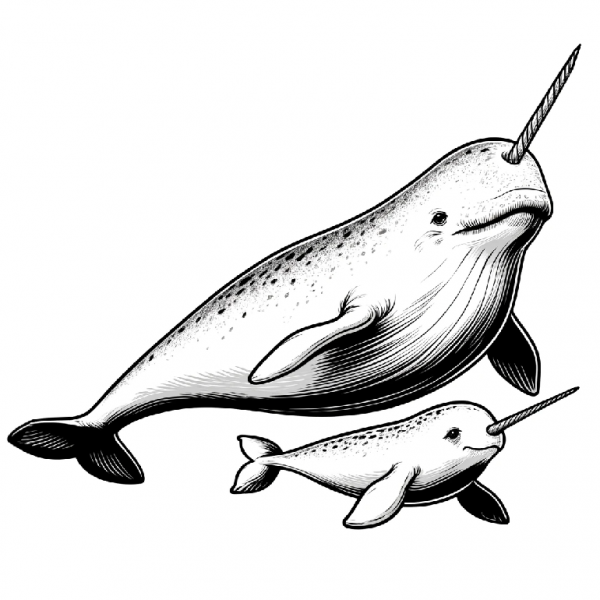 Ausmalbild Wal zum gratis Herunterladen und Ausdrucken - Geschenkissimo