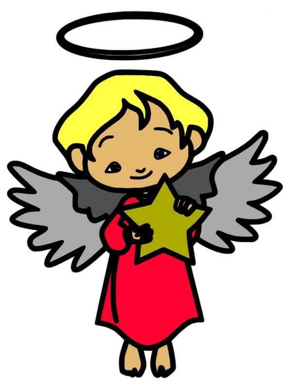 Engel Ausmalbilder für Kinder gratis Druckvorlage - Geschenkissimo