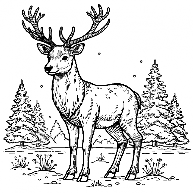 Kostenlose Ausmalbilder Rentier: Malvorlagen zum Download - Geschenkissimo