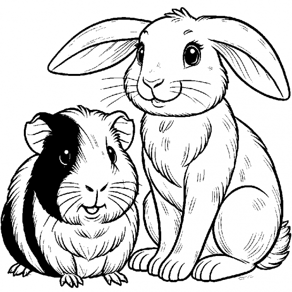 Meerschweinchen Ausmalbilder kostenlos runterladen - Geschenkissimo